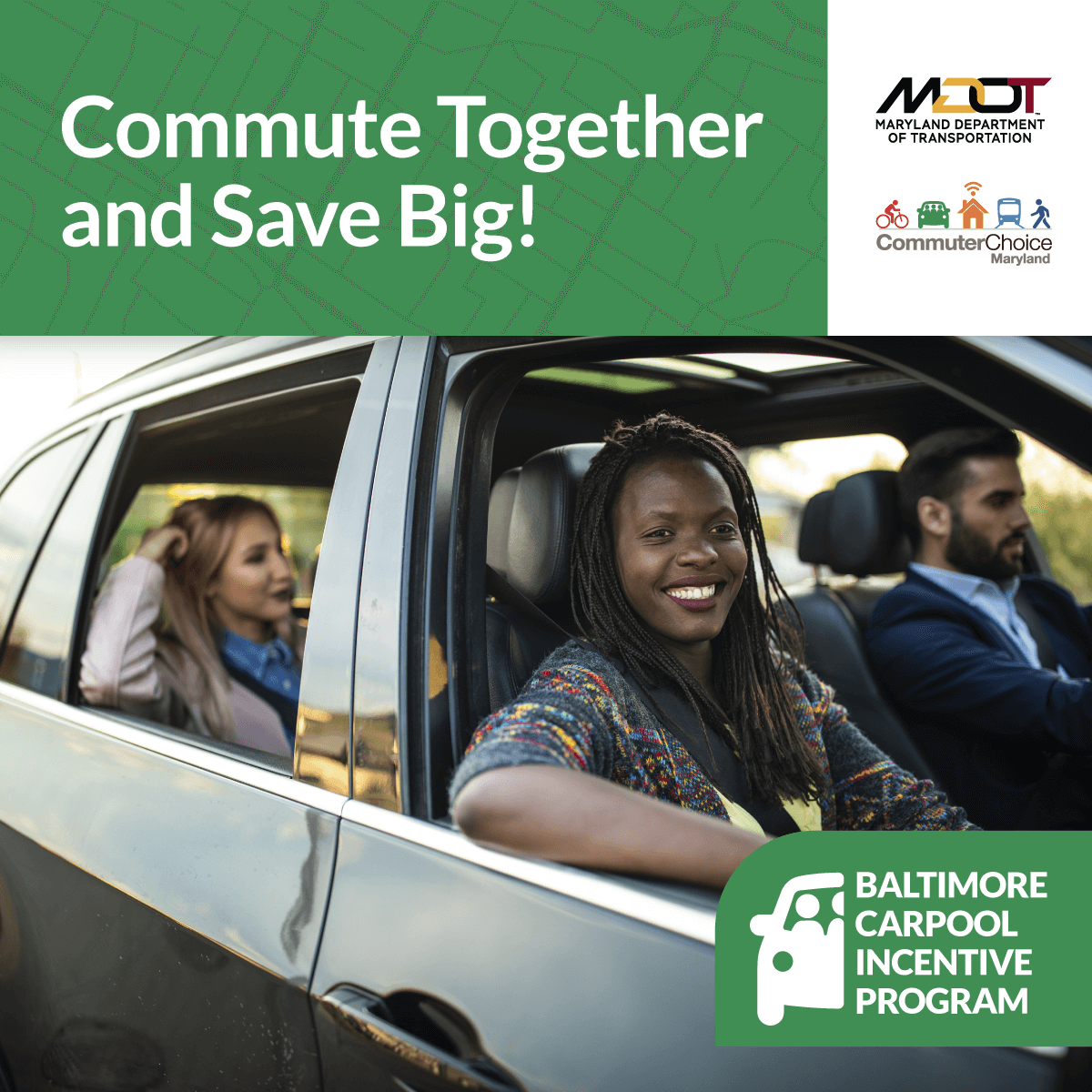 Baltimore Commutes Carpool Incentive Program | Commuter Connections