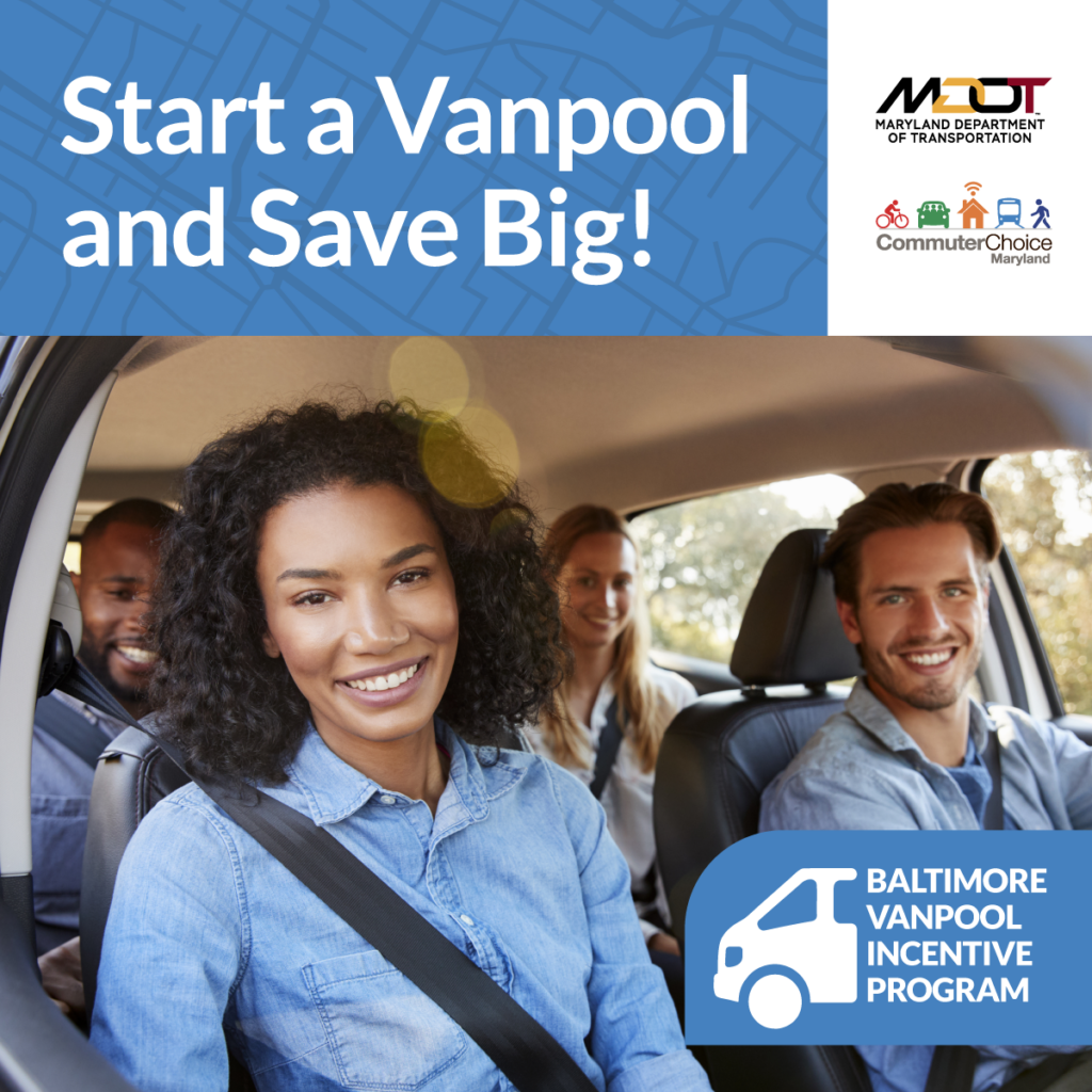 Baltimore Commutes Vanpool Incentive Program | Commuter Connections